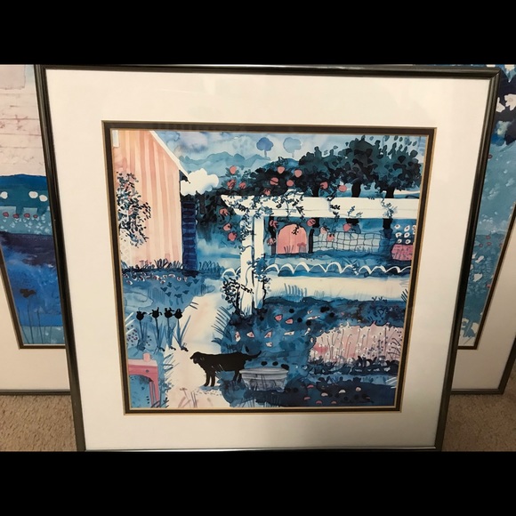 Water color | Art | 2 Vintage Mike Smith Painting Prints Burning Bush ...